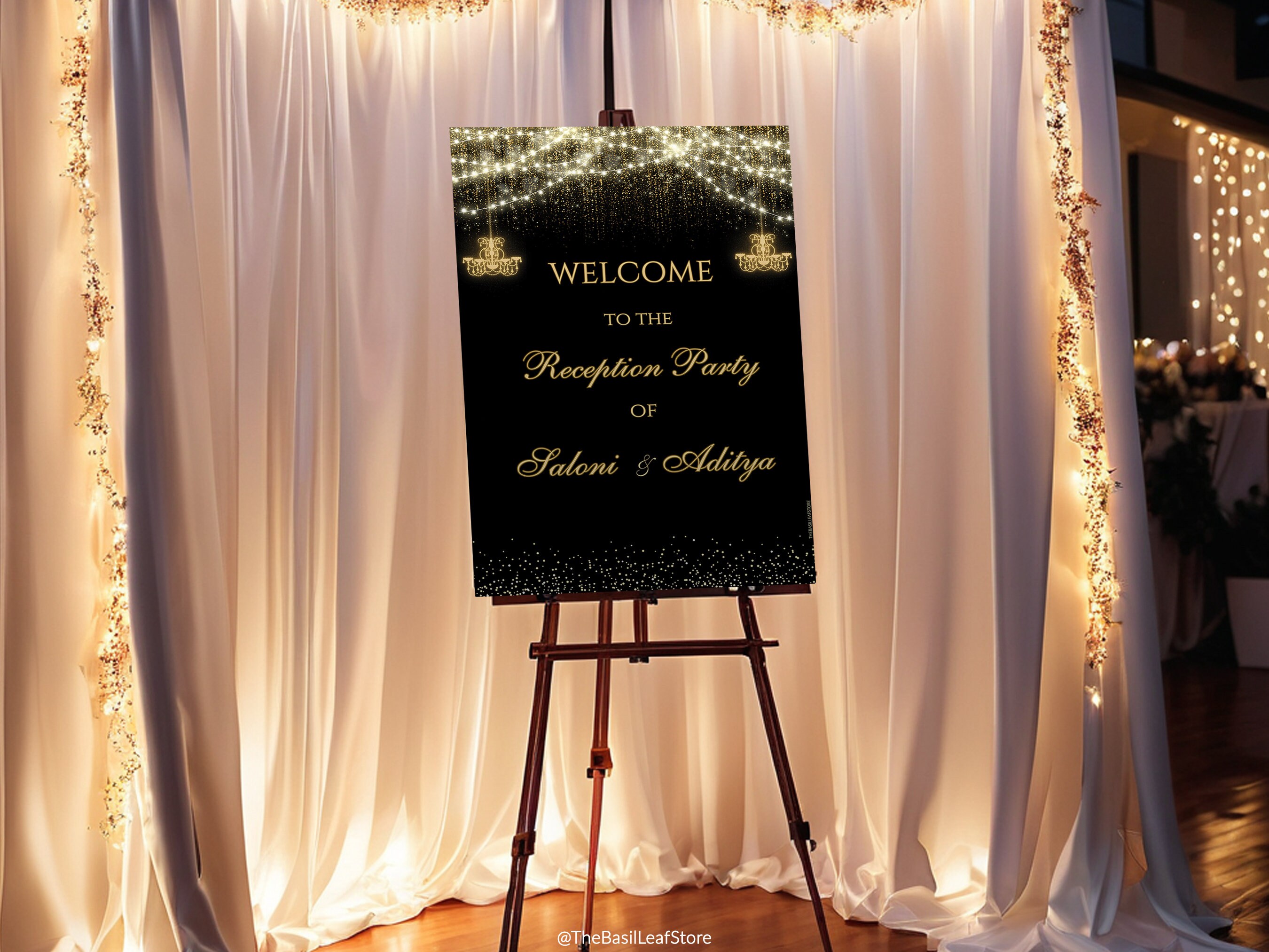 Reception Welcome Board Sign as Entrance Sign for Reception Night ...