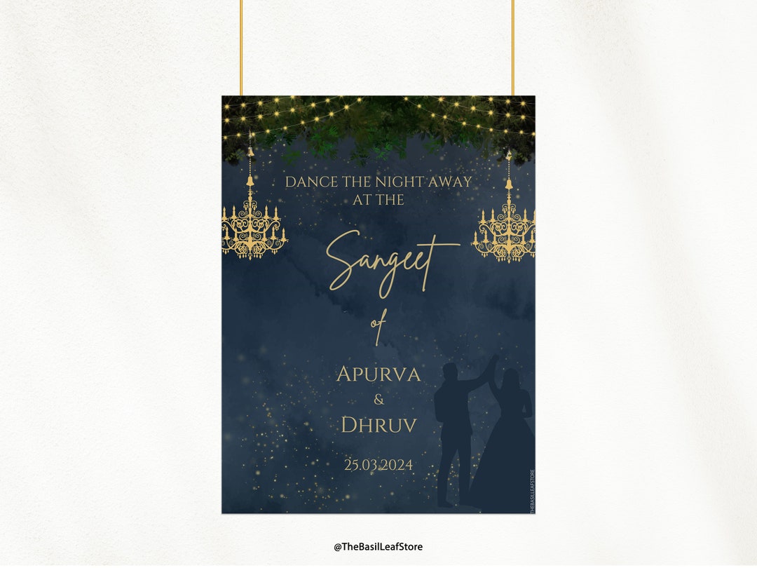 Sangeet Welcome Board | Sangeet Welcome Sign | Sangeet Ceremony Poster ...