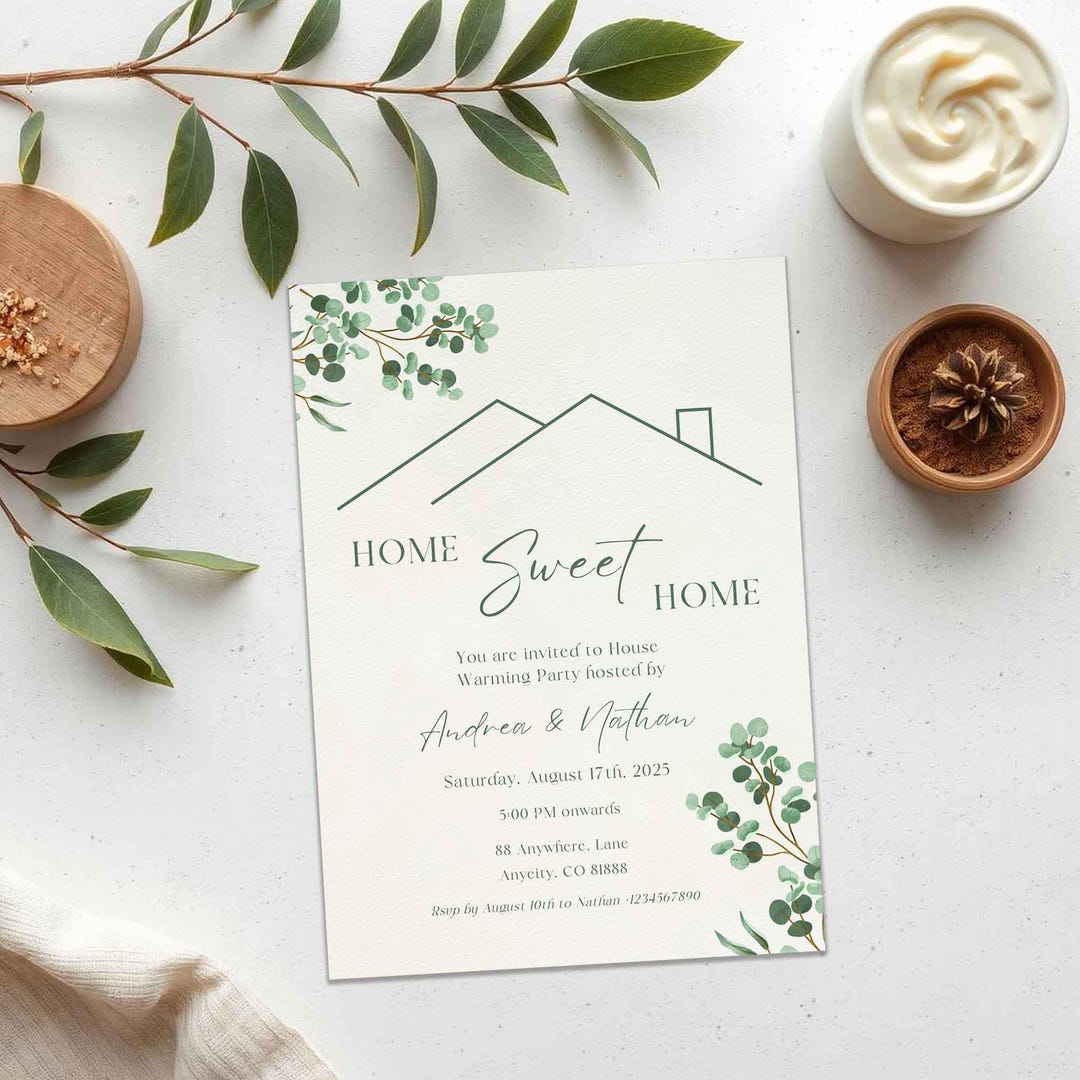 Online Housewarming Invitation Card Design Template, Housewarming Party ...