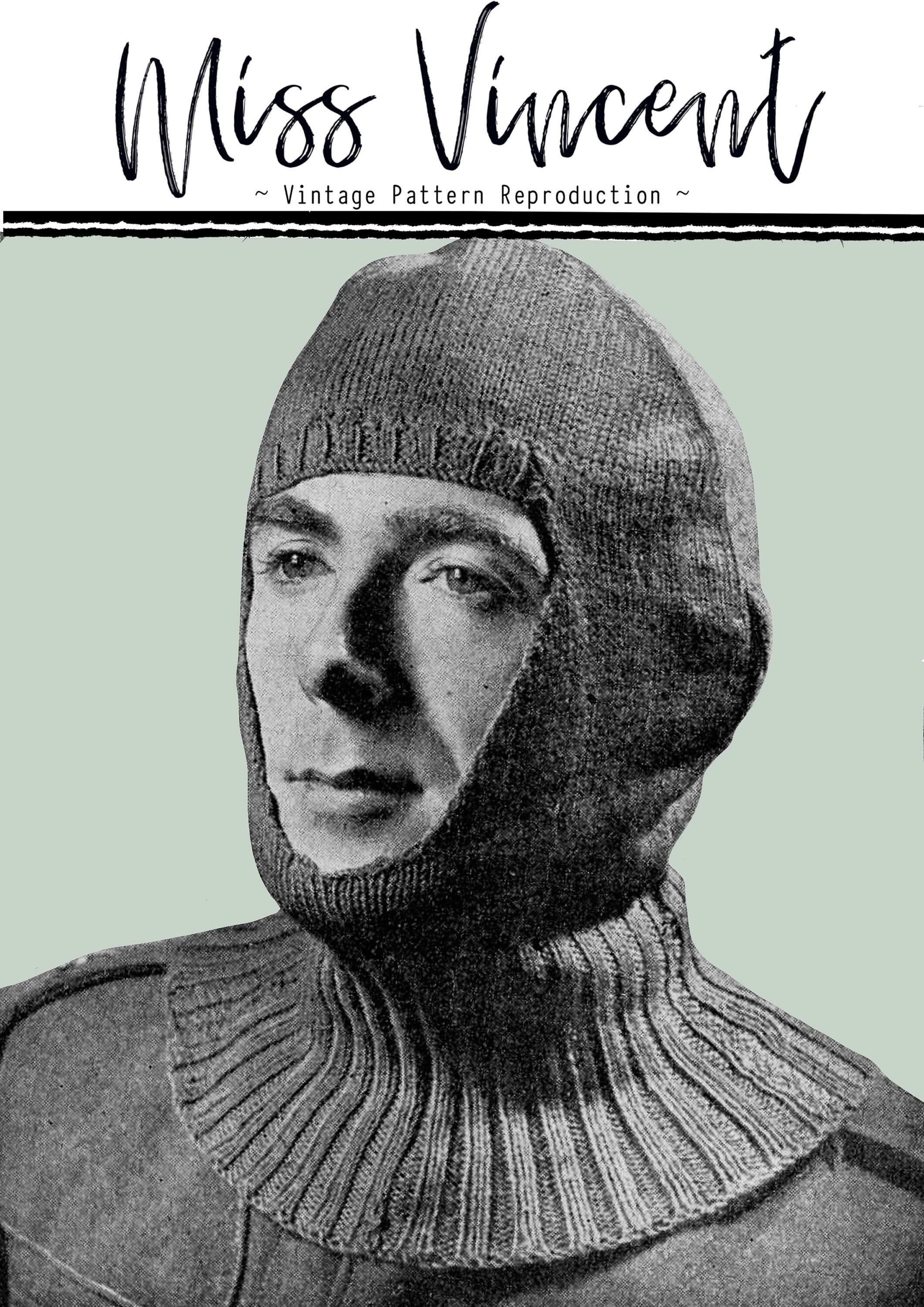 Barry Vintage 1940s Knitting Pattern Balaclava Knitted Helmet WW2 - Etsy