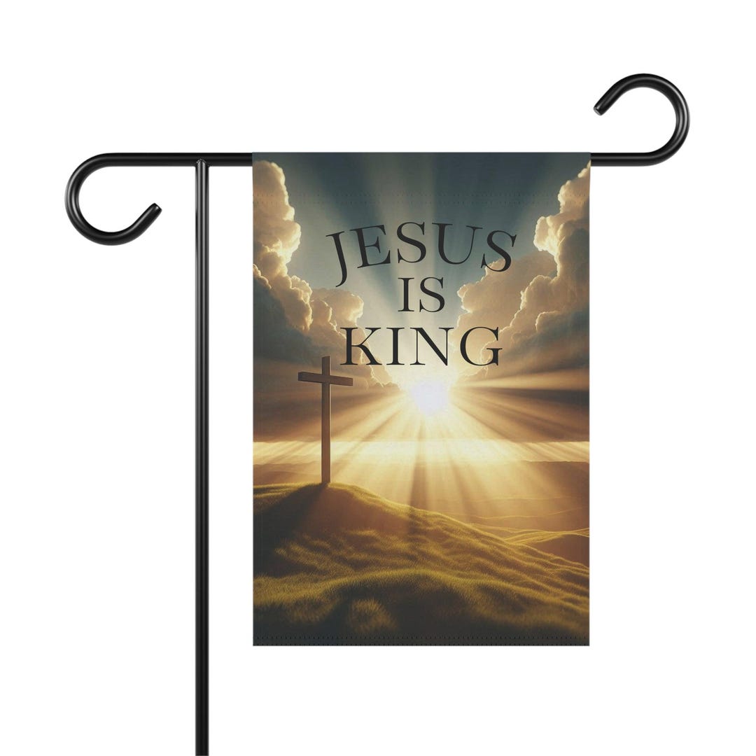 Jesus is King Garden Banner - Etsy