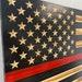 Thin Red Line Firefighter Wooden Flag, Firefighter Wall Art ...