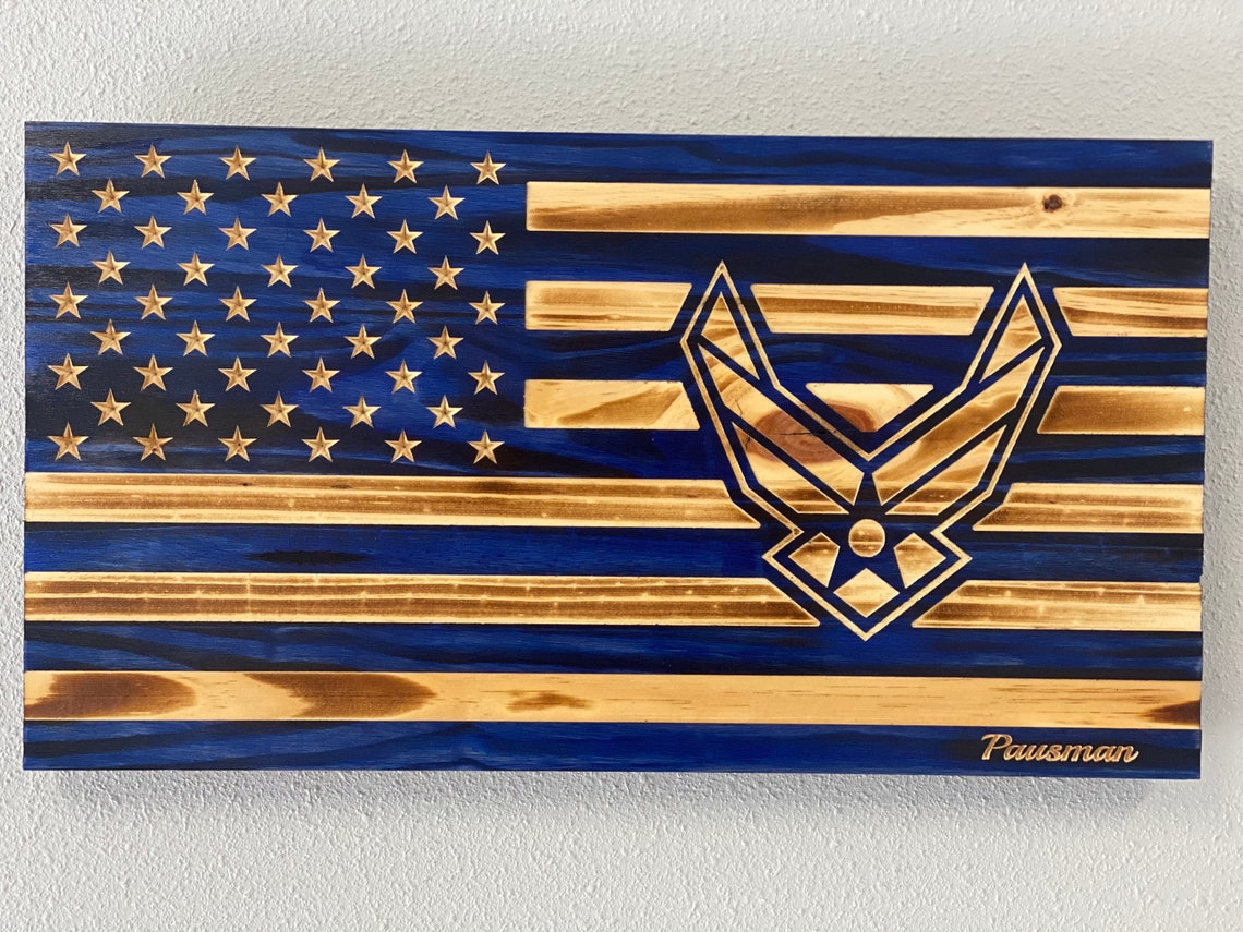 Rustic Air Force Wooden Flag - Etsy