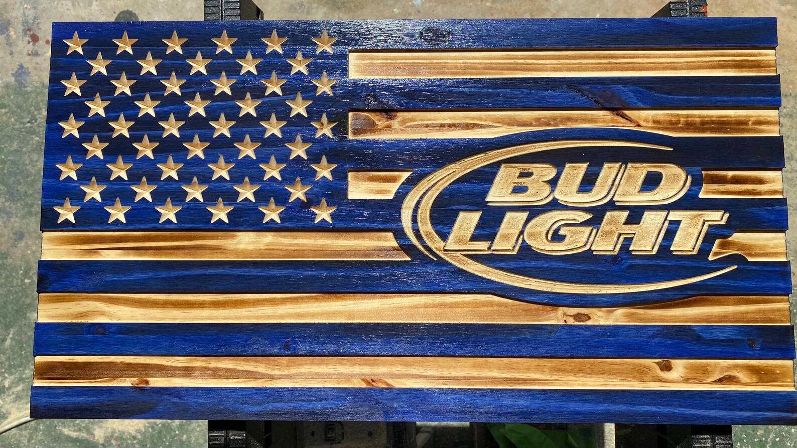 Rustic Bud Light Panel Wooden Flag | Etsy