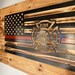 Rustic Thin Red Line Fire Fighter Wooden Flag - Etsy