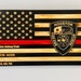 Rustic Thin White Line EMS Wooden Panel Flag - Etsy