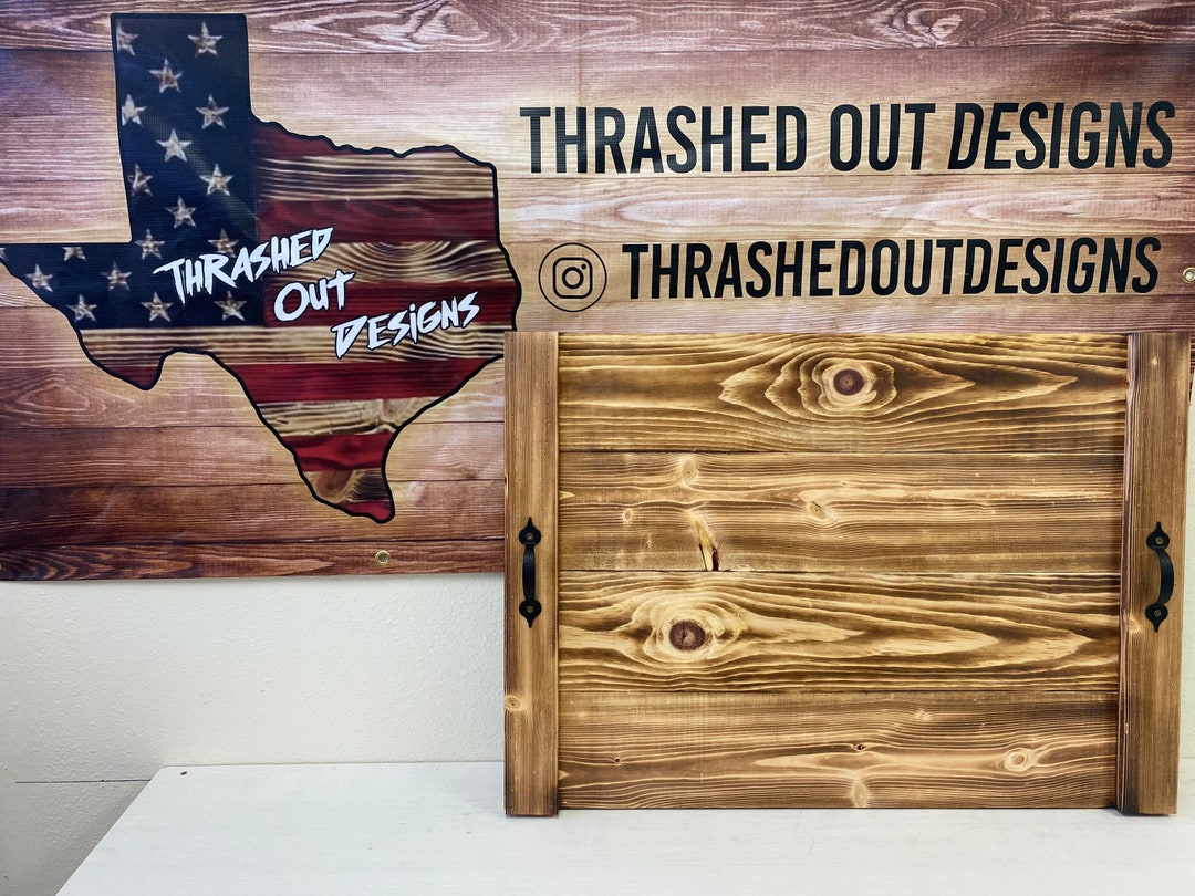 Rustic Handmade Torched Wood Stove Top Cover - Etsy