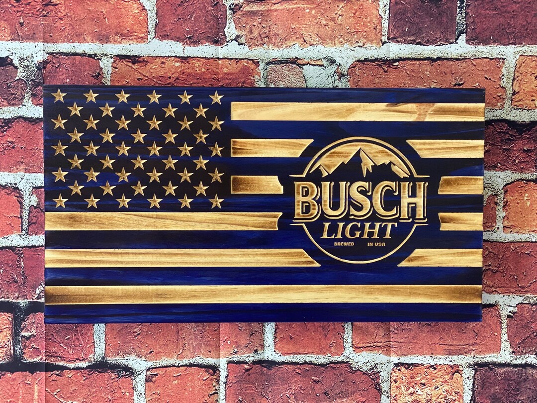 Rustic Busch Light Wooden Flag - Etsy