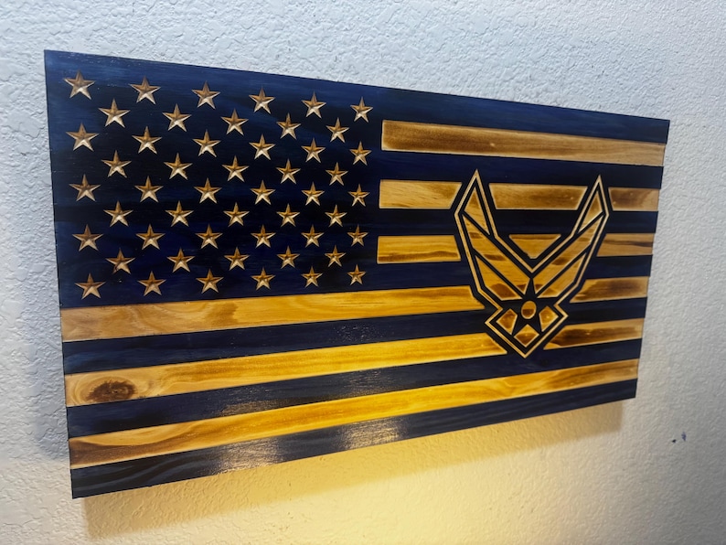 Rustic Air Force Wooden Flag - Etsy