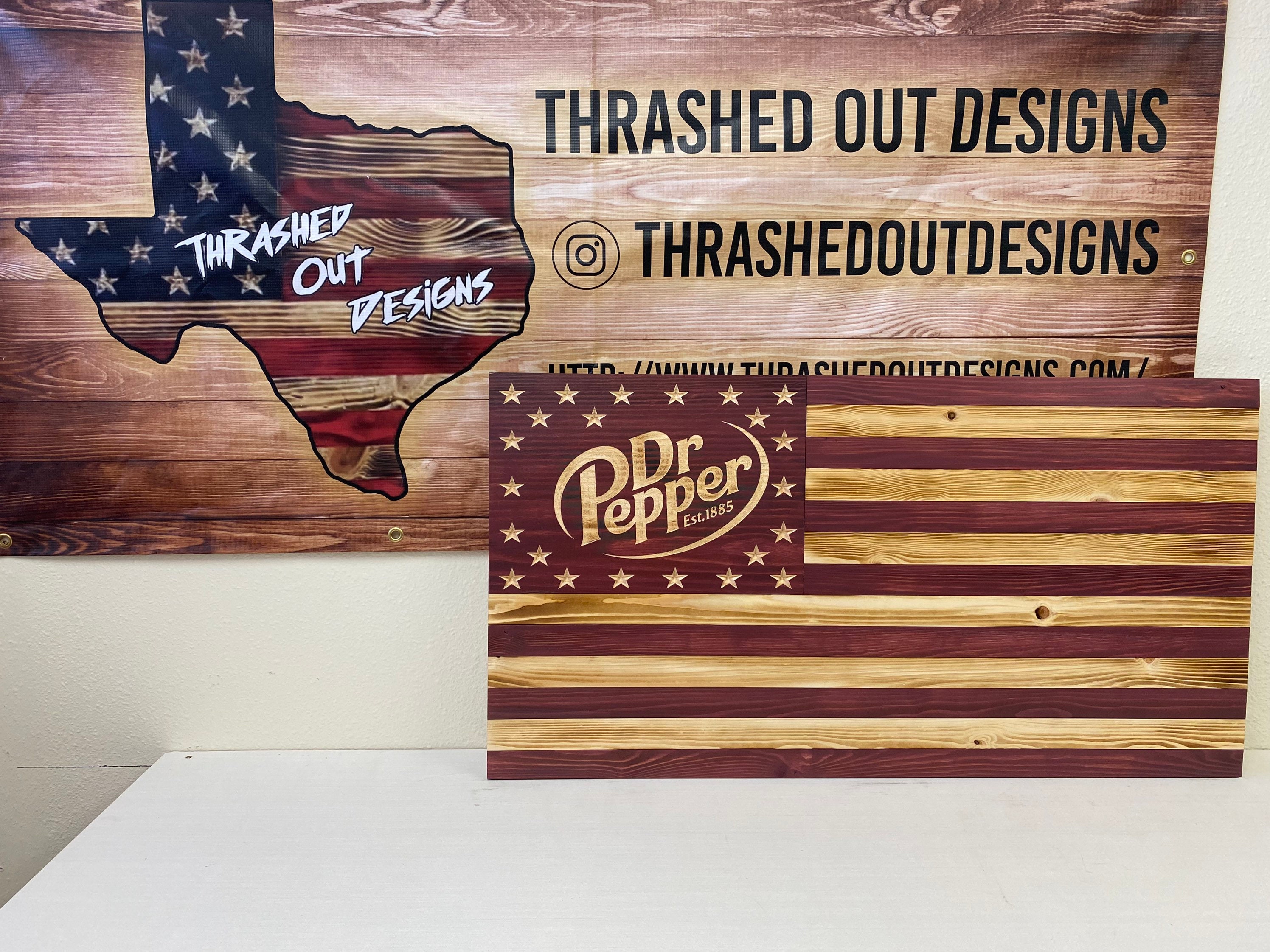 Rustic Carved Dr. Pepper Themed Wooden Flag - Etsy