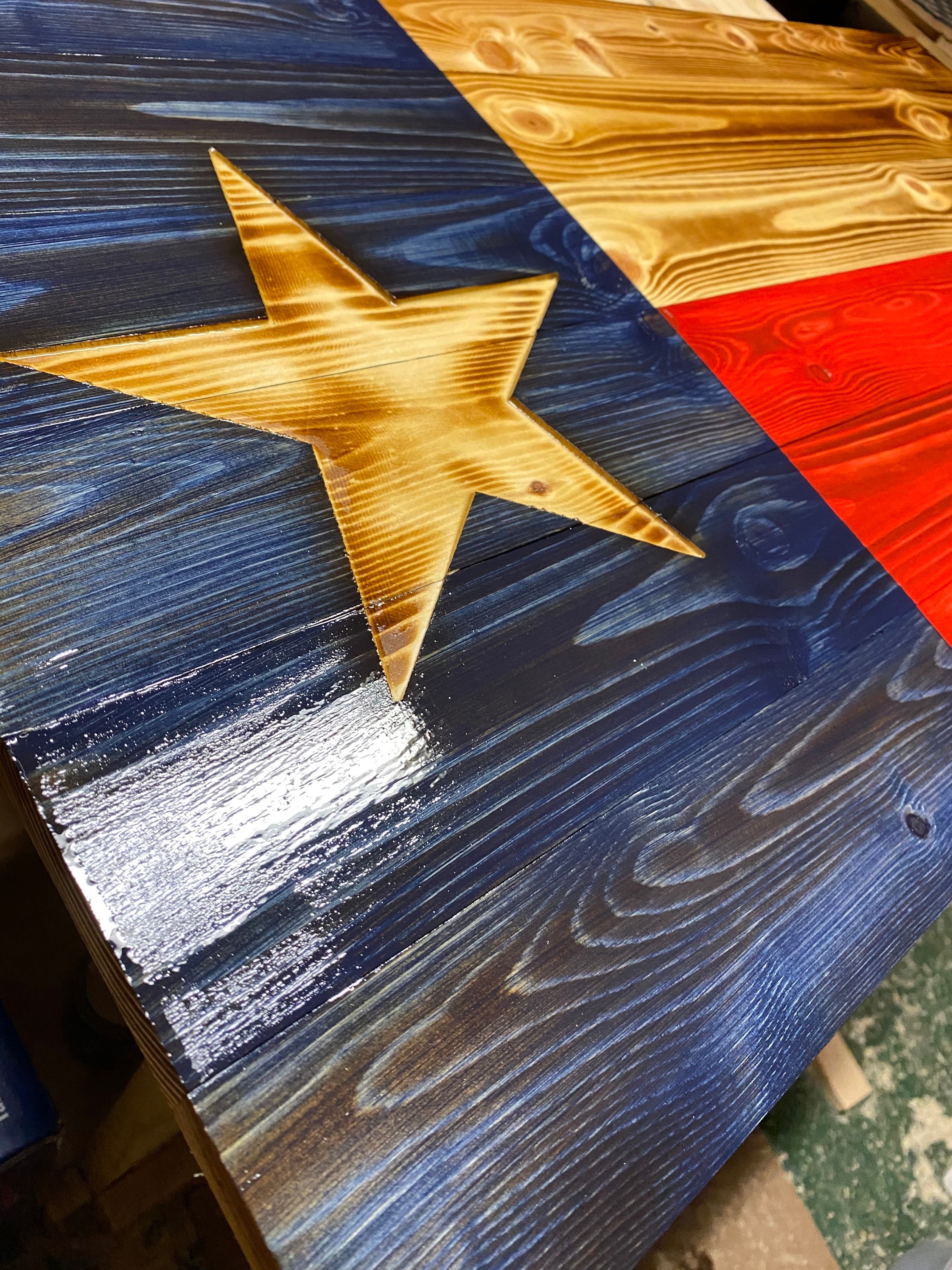 Texas Wooden Flag Lone Star Carved, Rustic Texas Flag Wall Art, Lone ...