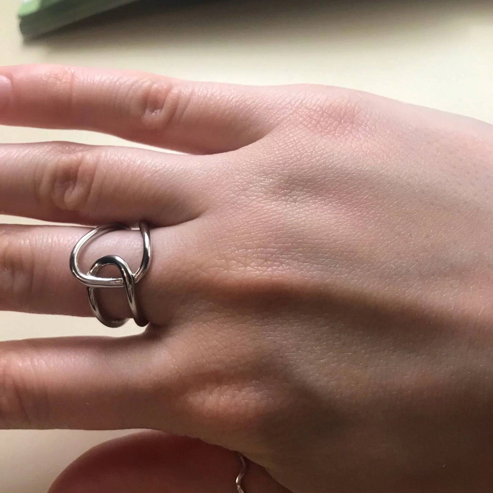 Minimalist Knotting Cross Open Finger Ring gift for her | Etsy