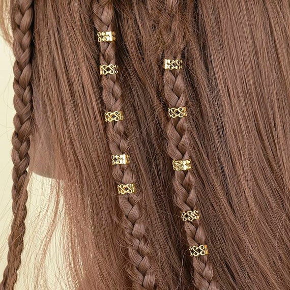 10 Pack Clips Cuffs Braiding Hair Accessories Gold or Silver - Etsy UK