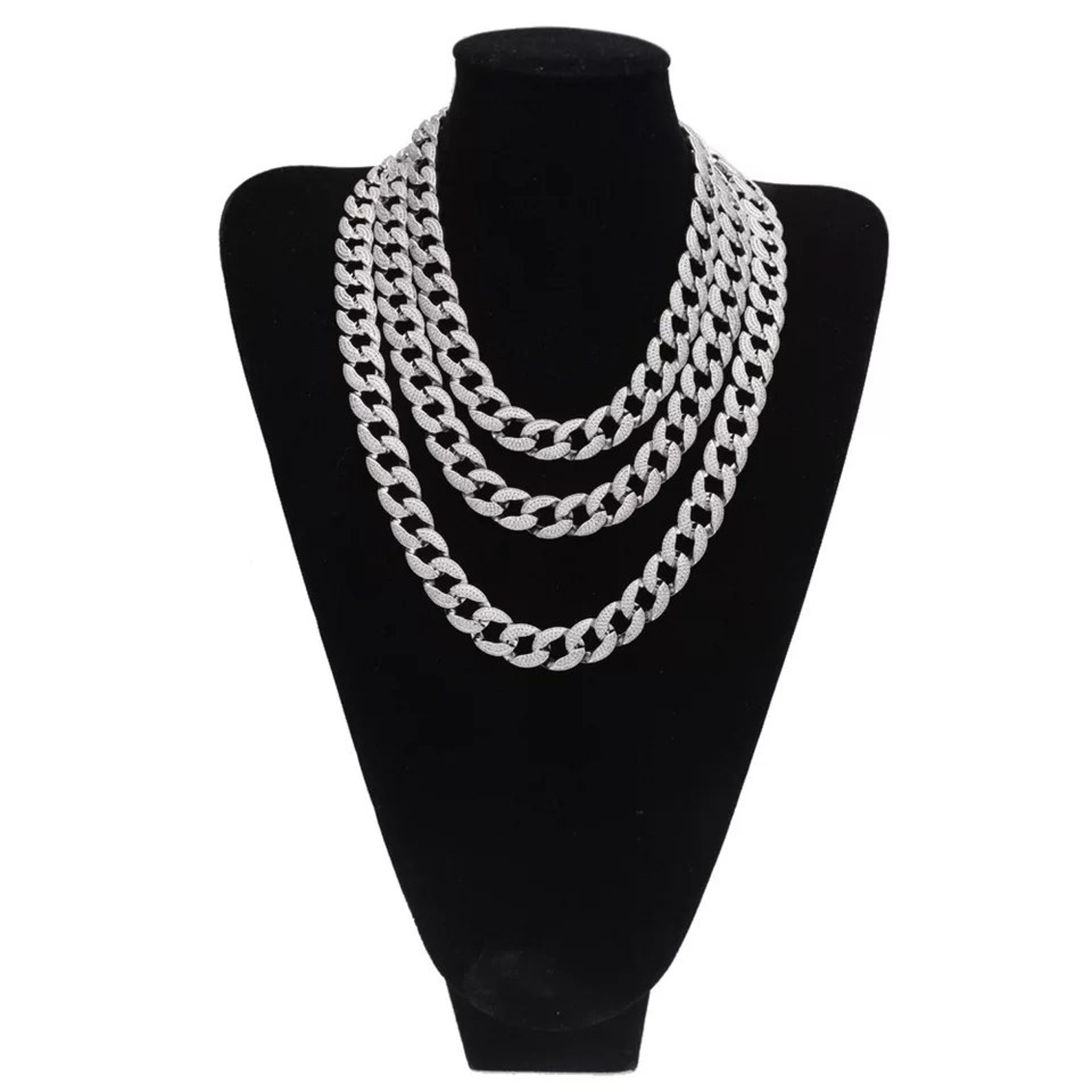 15mm Cuban Link Chain for Men Rhinestone Women Unisex Jewelry - Etsy