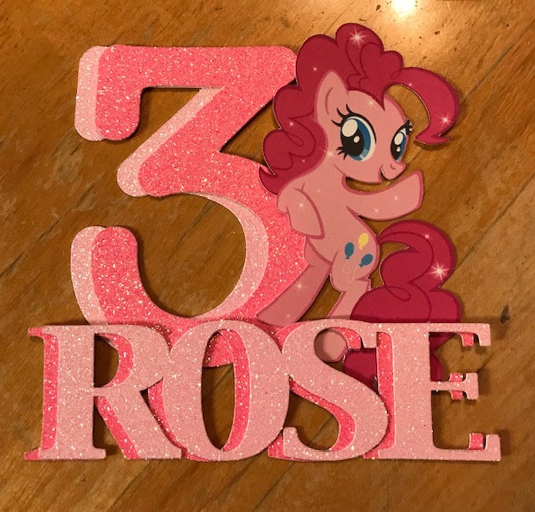 Pinkie Pie Personalized Cake Topper - Etsy