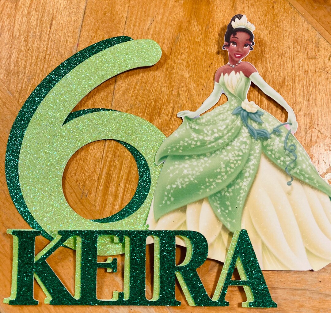 Princess Tiana Personalized Cake Topper - Etsy
