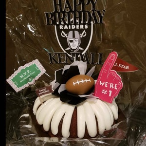 Happy Birthday Raiders Personalized Cake Topper - Etsy