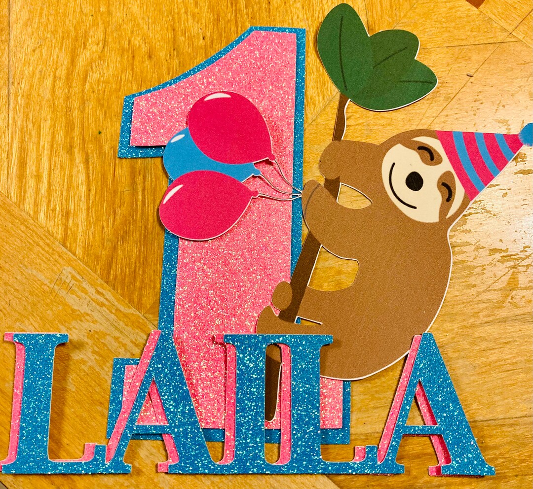 Sloth Personalized Cake Topper - Etsy