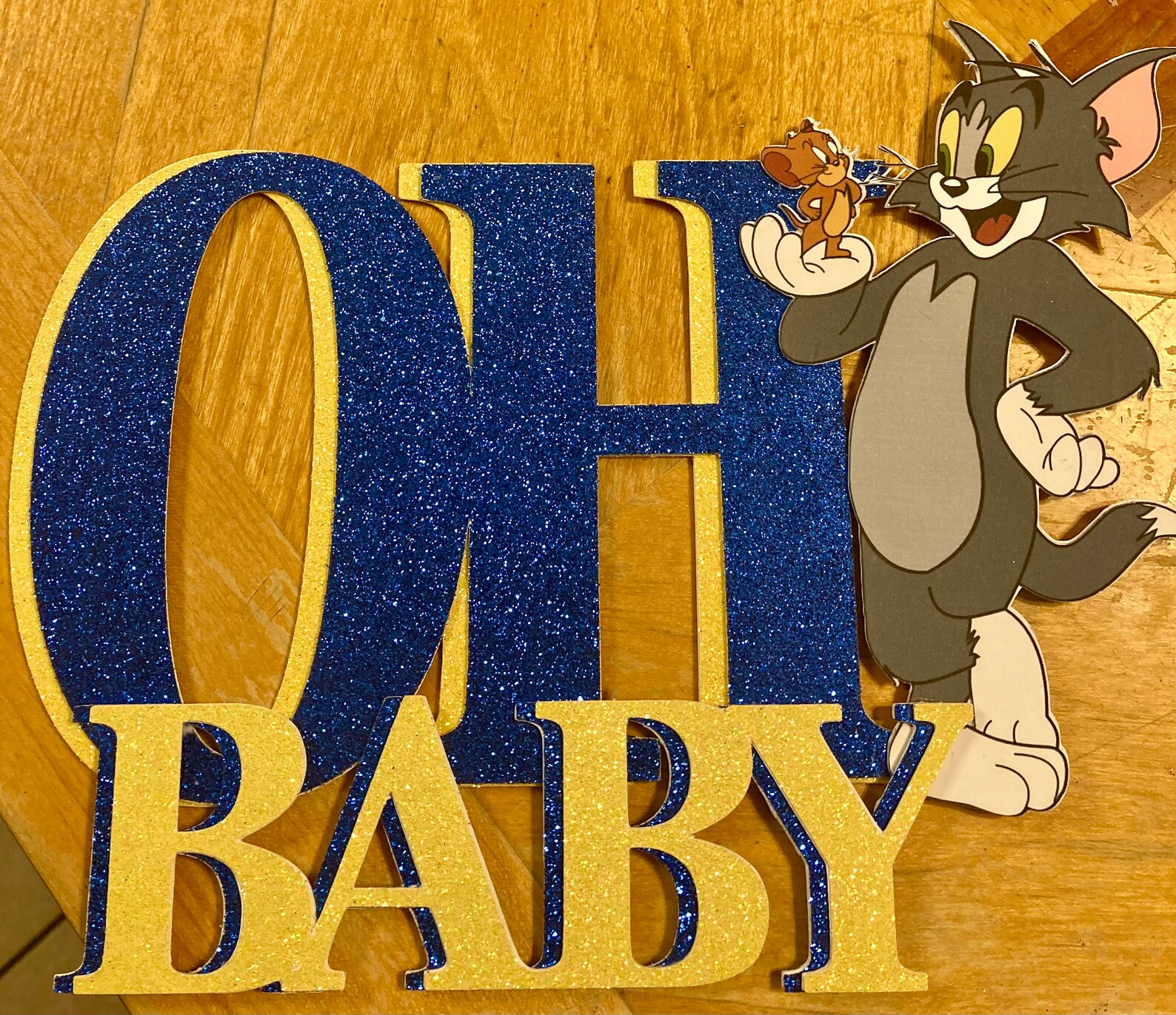 Baby Shower/tom and Jerry Cake Topper - Etsy