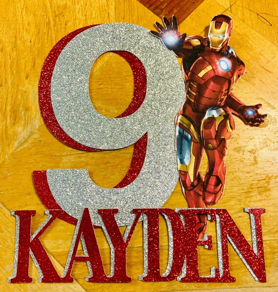 Iron Man Personalized Cake Topper - Etsy