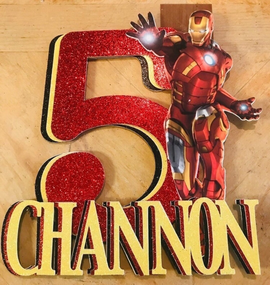 Iron Man Personalized Cake Topper - Etsy