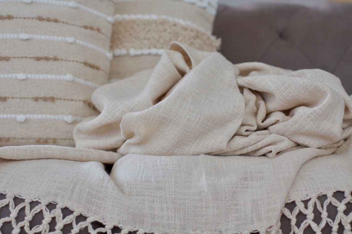 Boho Chic Sofa/couch/ Bed Throw Weighted Heavy Throw Blanket - Etsy