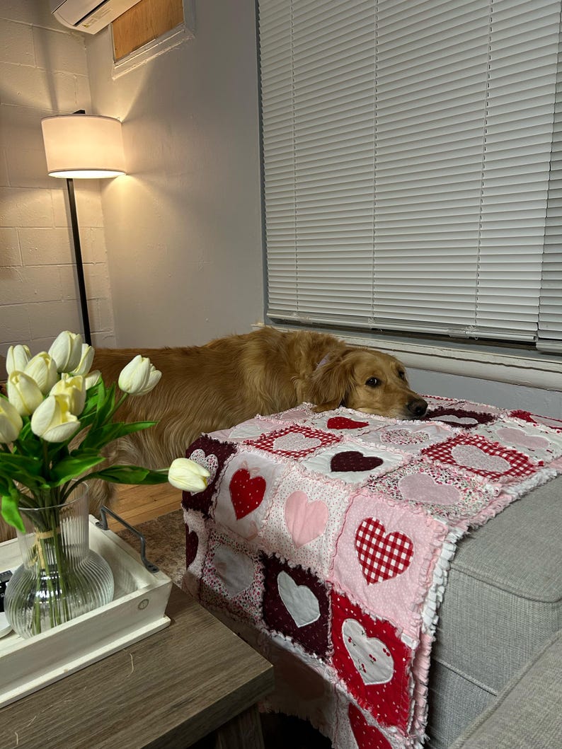 Heart Rag Quilt - Etsy