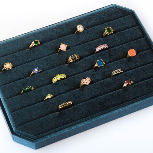 Olive Green Velvet Ring Display - Etsy