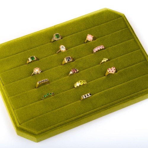 Olive Green Velvet Ring Display - Etsy