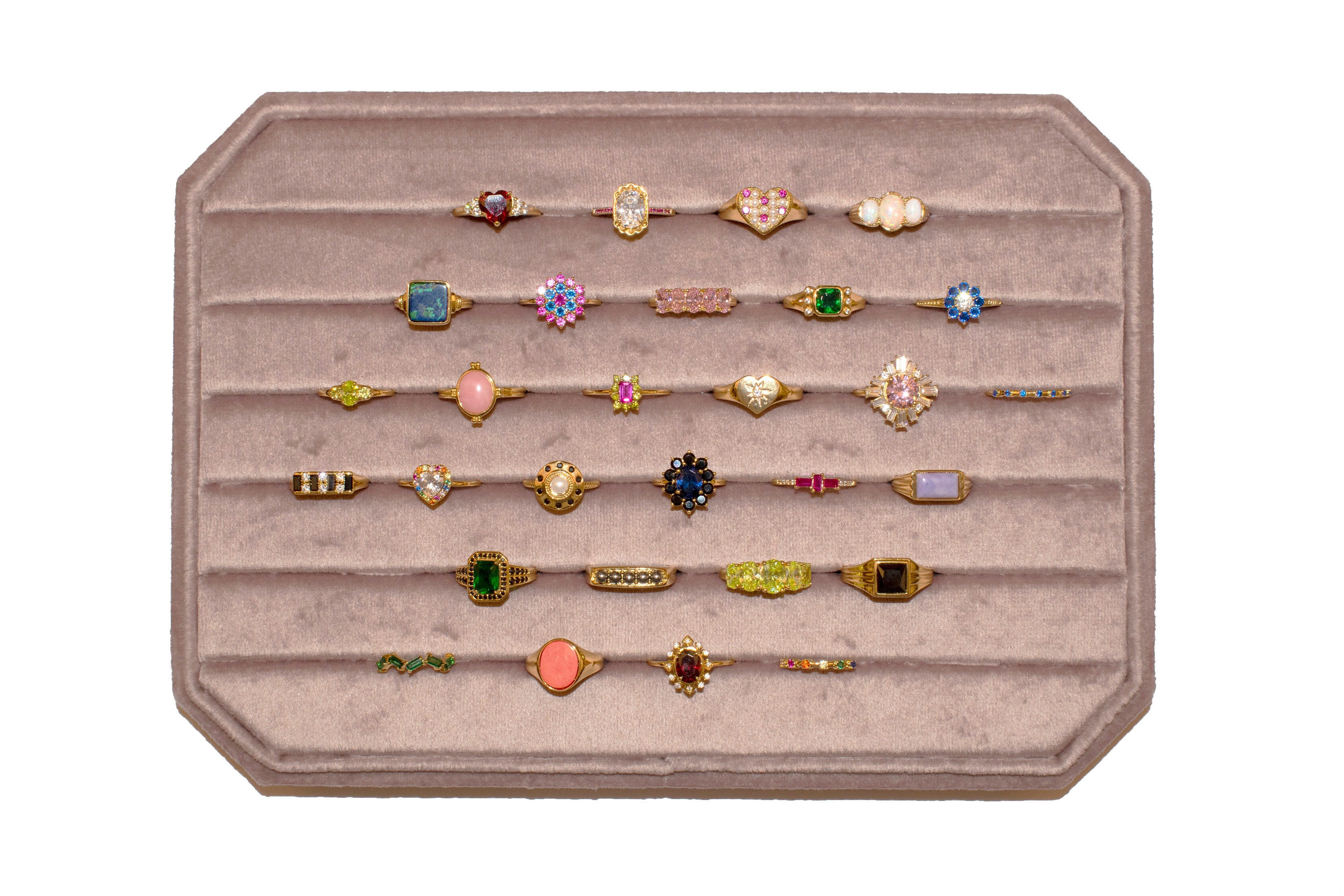 Large Purple Taupe Velvet Ring Display - Etsy