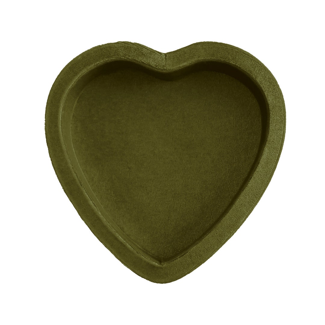 Olive Green Heart Velvet Display - Etsy