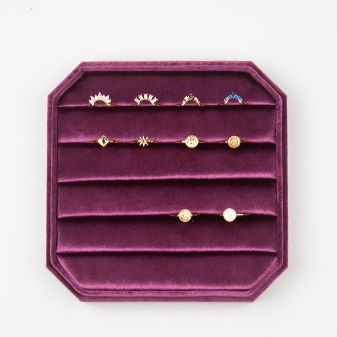 Pink Velvet Rings Display - Etsy
