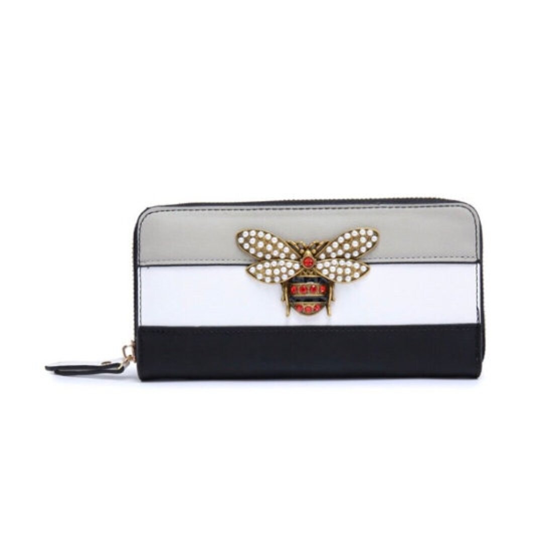 Jewel Bee Purse Bee Motif Purse Stripe Bee Purse Everyday Womens Purse ...