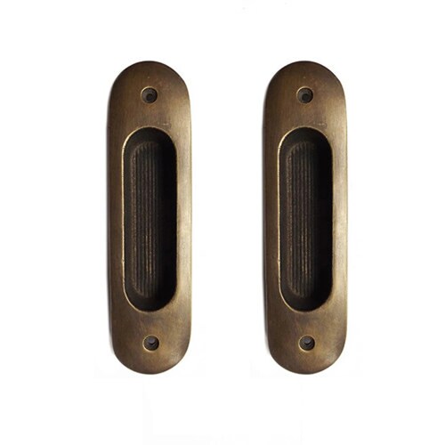 Solid Brass Round Flush Pull - Etsy