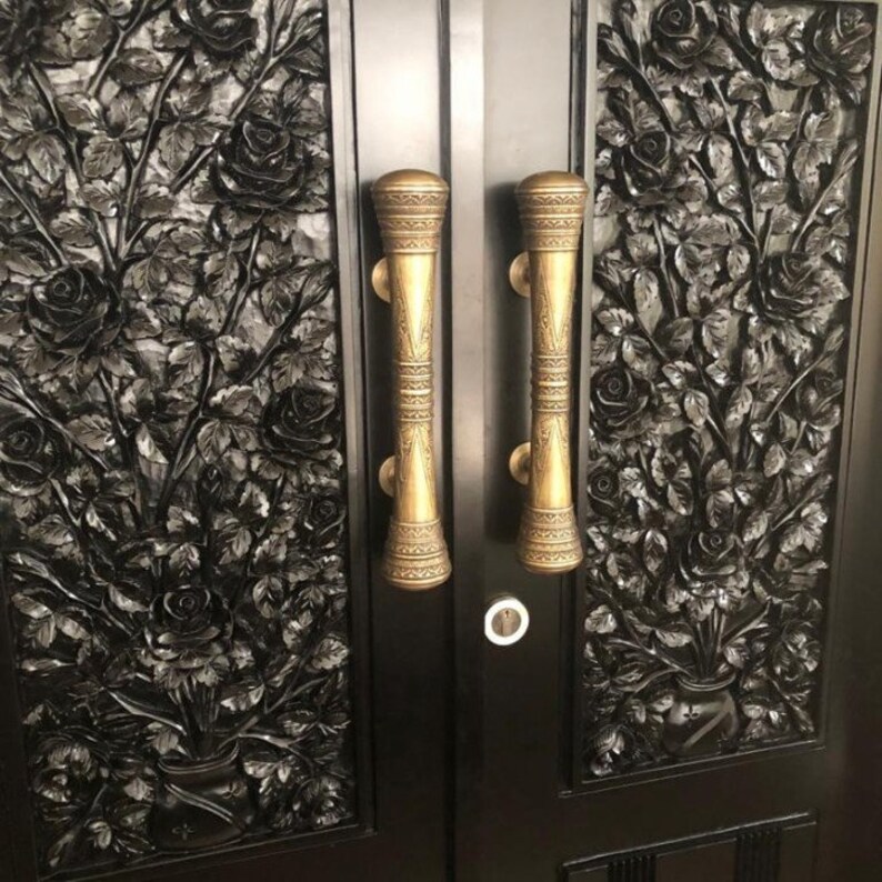 40cm Brass Victorian Big Pulls Handle Vintage Classic Detail - Etsy