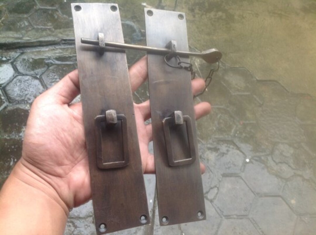 9 Inches Vintage Solid Brass Retro Long Drawer LATCH Cabinet LATCH Door ...