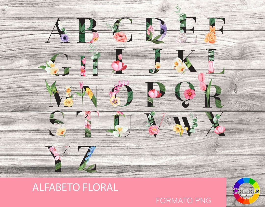 FLORAL ALPHABET - Etsy