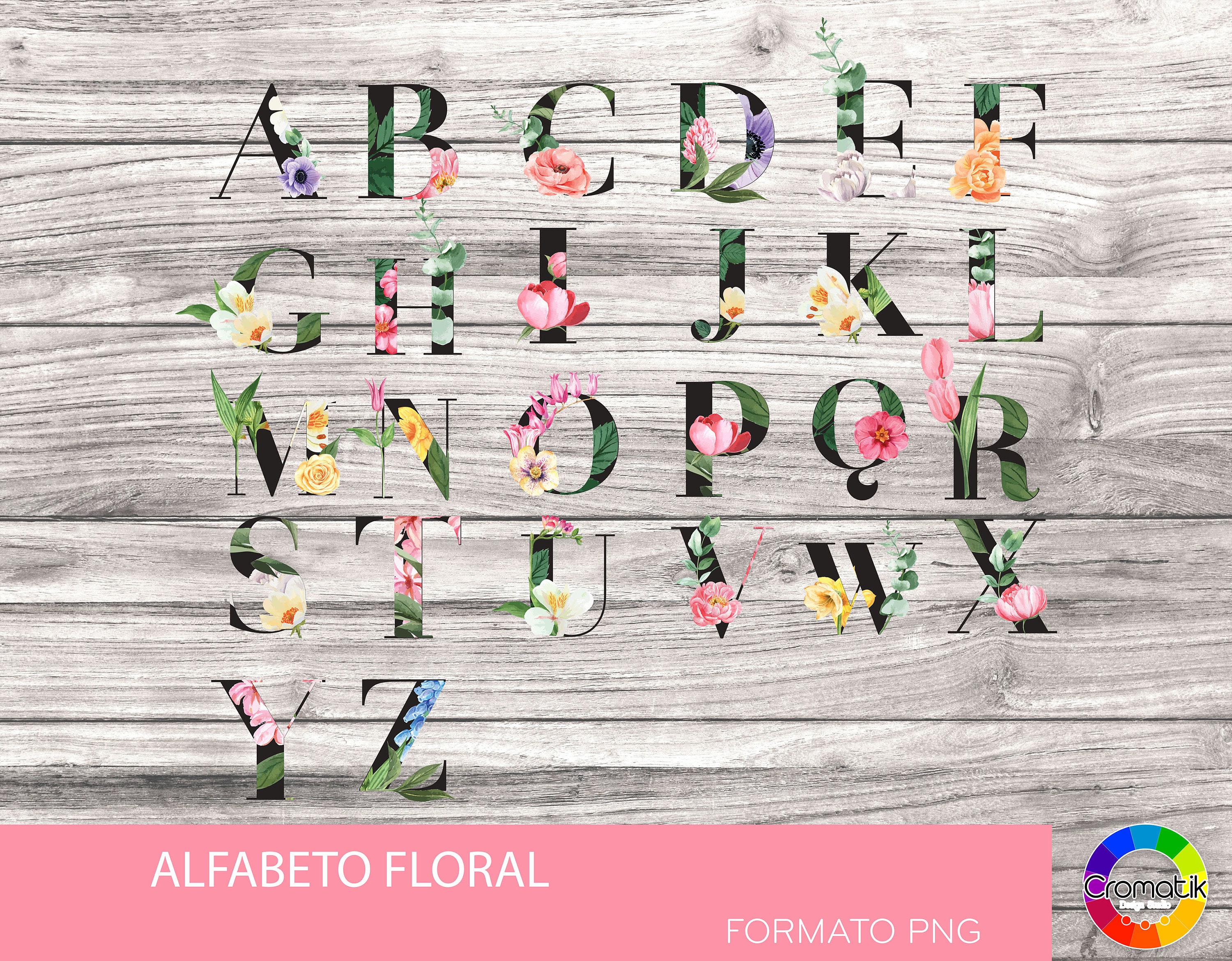 FLORAL ALPHABET - Etsy