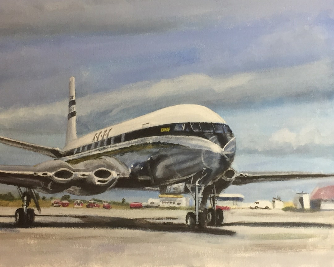 DH Comet. Classic Airliners. 1950's Jets. Aviation Art. Original ...