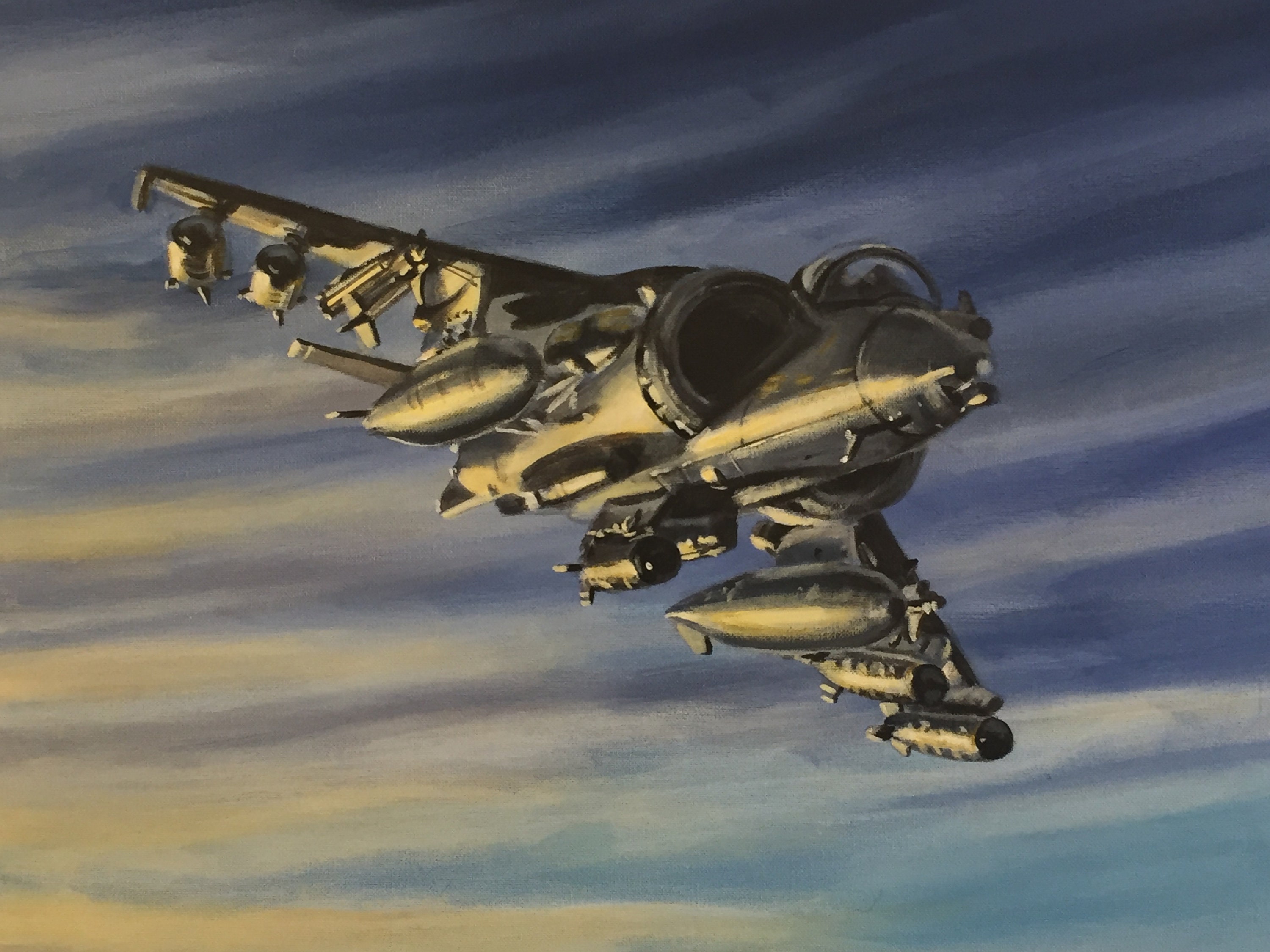 Harrier. Original Painting. Aviation Art. Jet Fighter. RAF. - Etsy