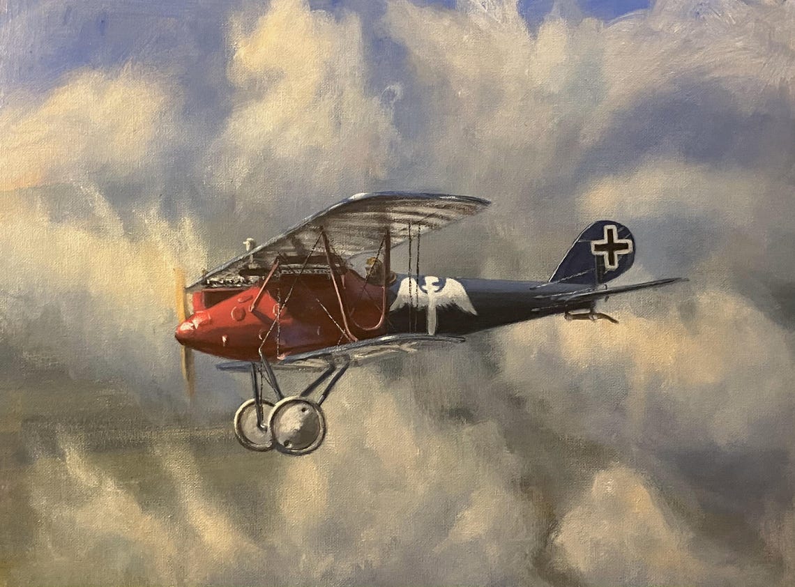 Pfalz Iiia. Classic War Planes. WW1. Aviation Art. Original Painting ...