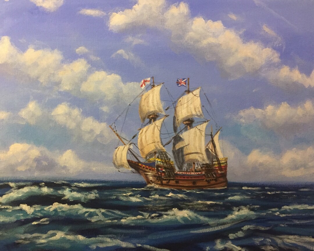 The Mayflower. Classic Ships. Age of Sail. Marine Art. Original ...