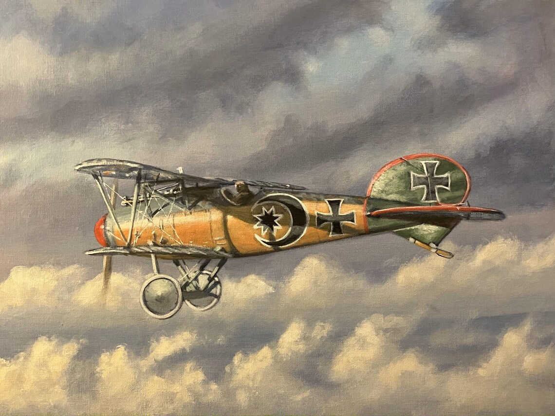 Albatross DV A. Classic Warplanes. WW1. Aviation Art. Original Painting ...