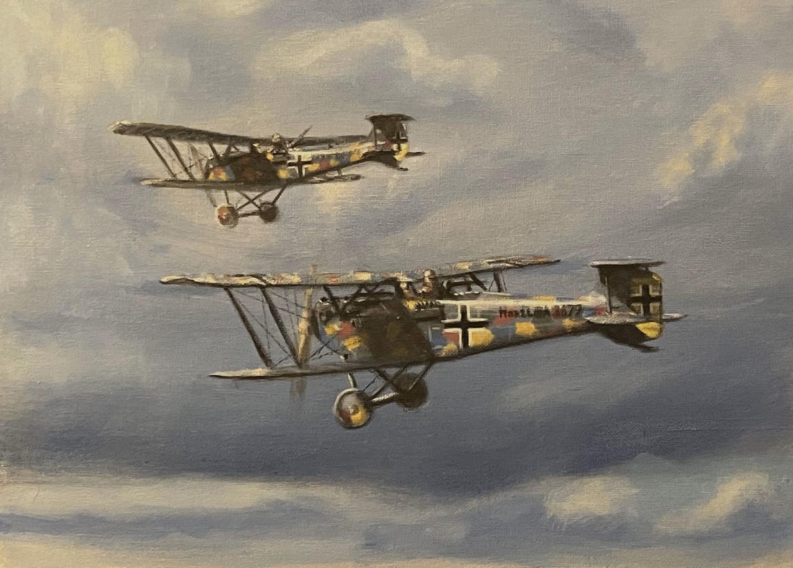 Hannover Cl II. WW1. Classic Warplanes. Aviation Art. Original Painting ...