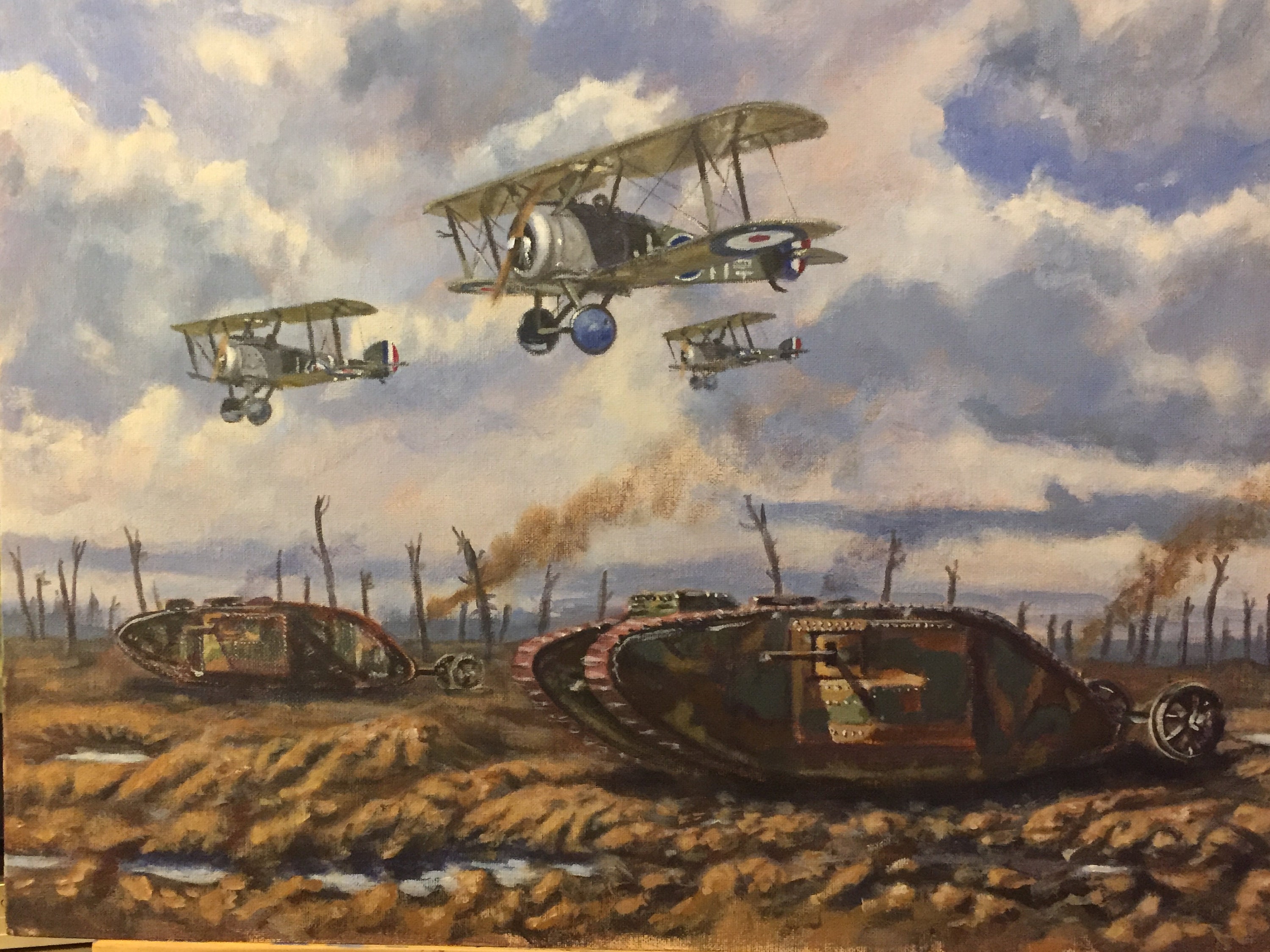 Sopwith Camels. First World War. Aviation Art. Classic Aircraft ...
