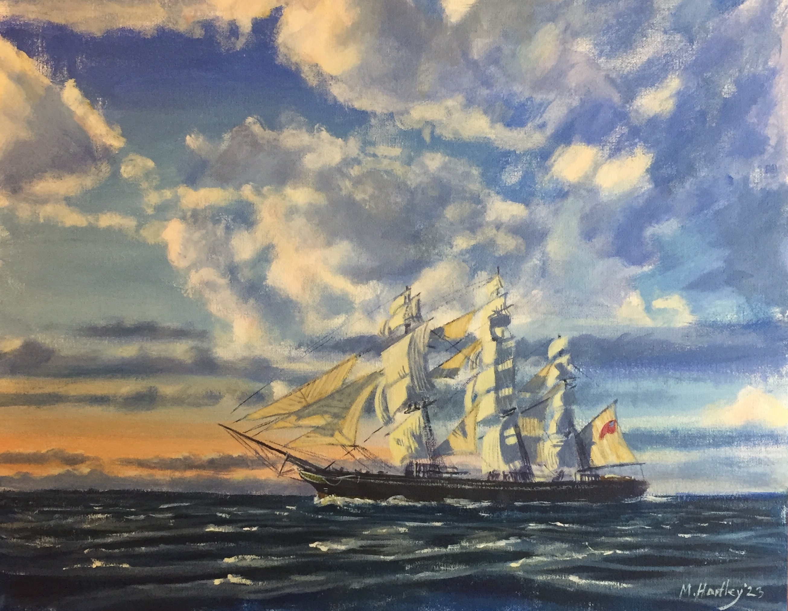 Cutty Sark. Classic Ships. Age of Sail. Marine Art. Original Painting ...