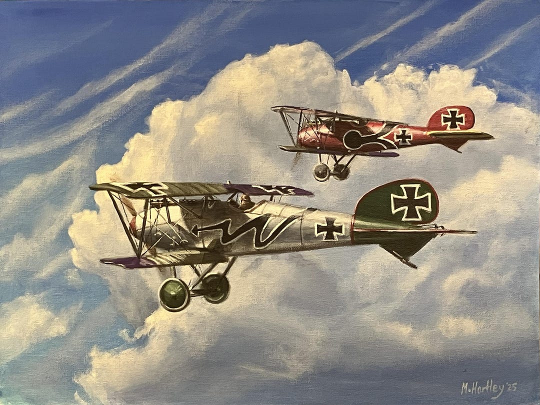 Albatross D V WW1 Classic Warplanes. German Fighters. Aviation Art ...