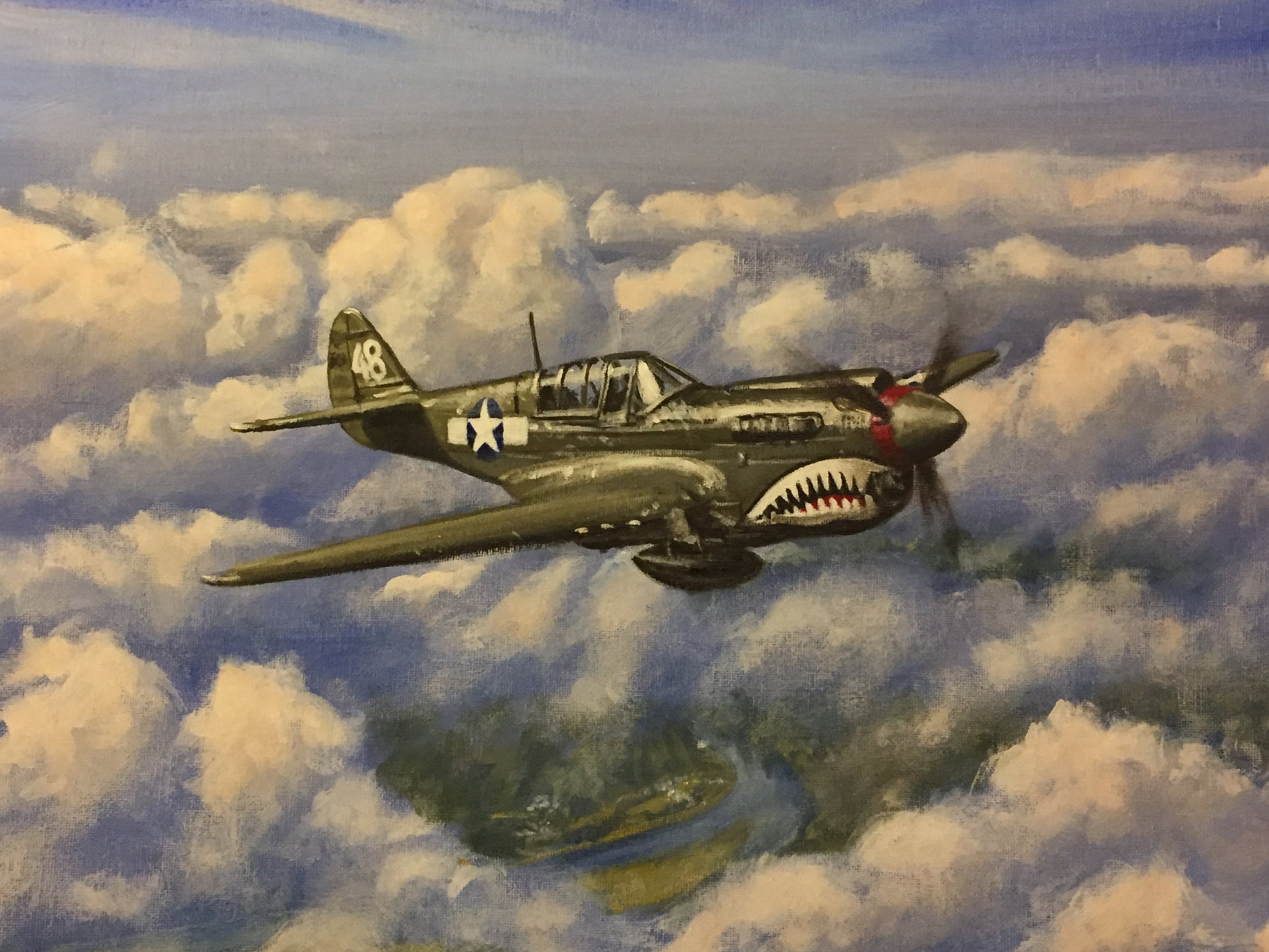 P-40 Warhawk. WW2. Aviation Art. American Warplane. Original Painting. - Etsy