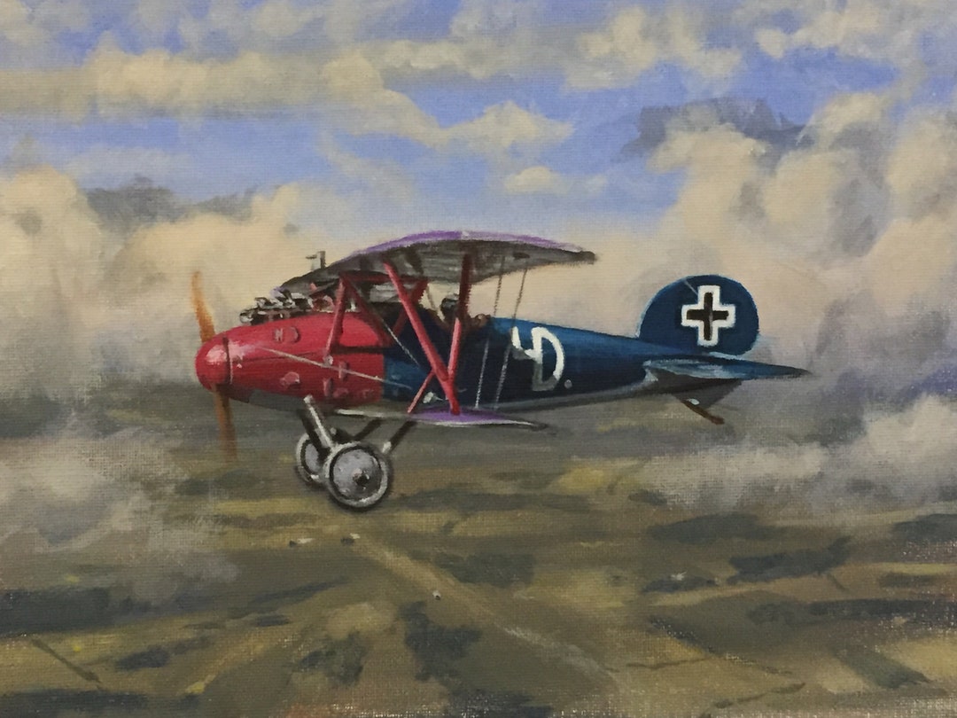 Albatross Dv. WW1 Aircraft. Classic Warplanes. Original Painting ...