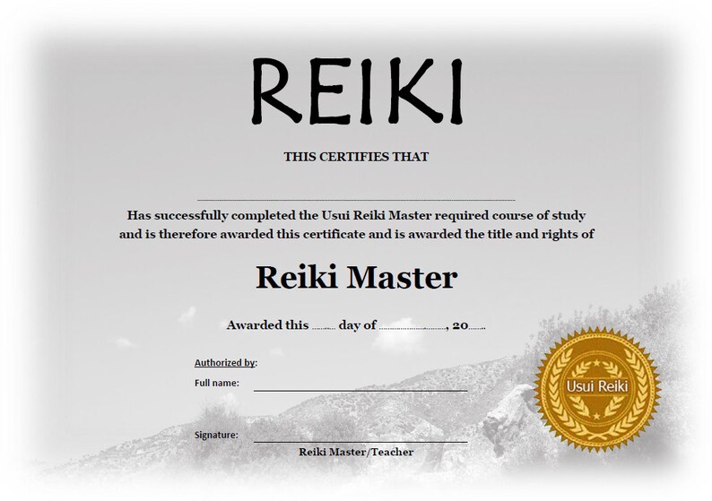 32 X Reiki Certificate Templates - Professionally Designed and Ready to ...